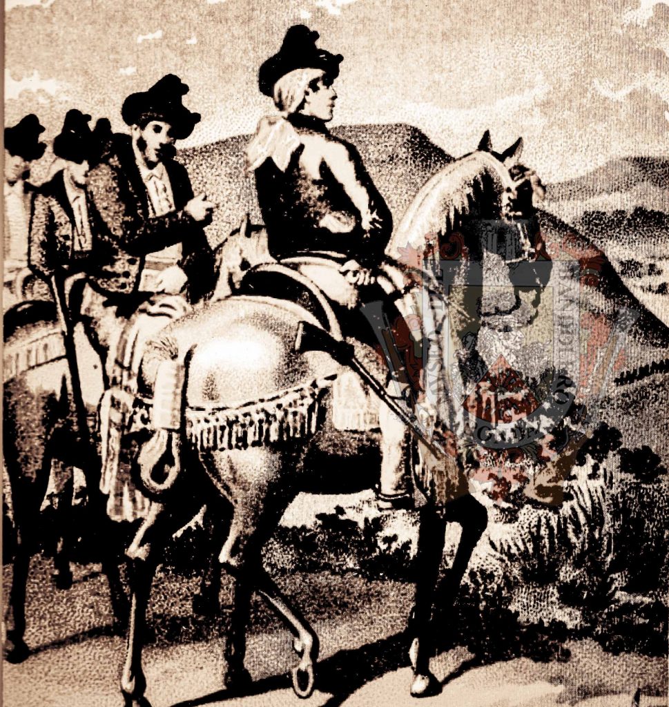 Dibujo Bandoleros en la sierra | GALERÍA DEL BANDOLERO - EL BORGE (MÁLAGA)